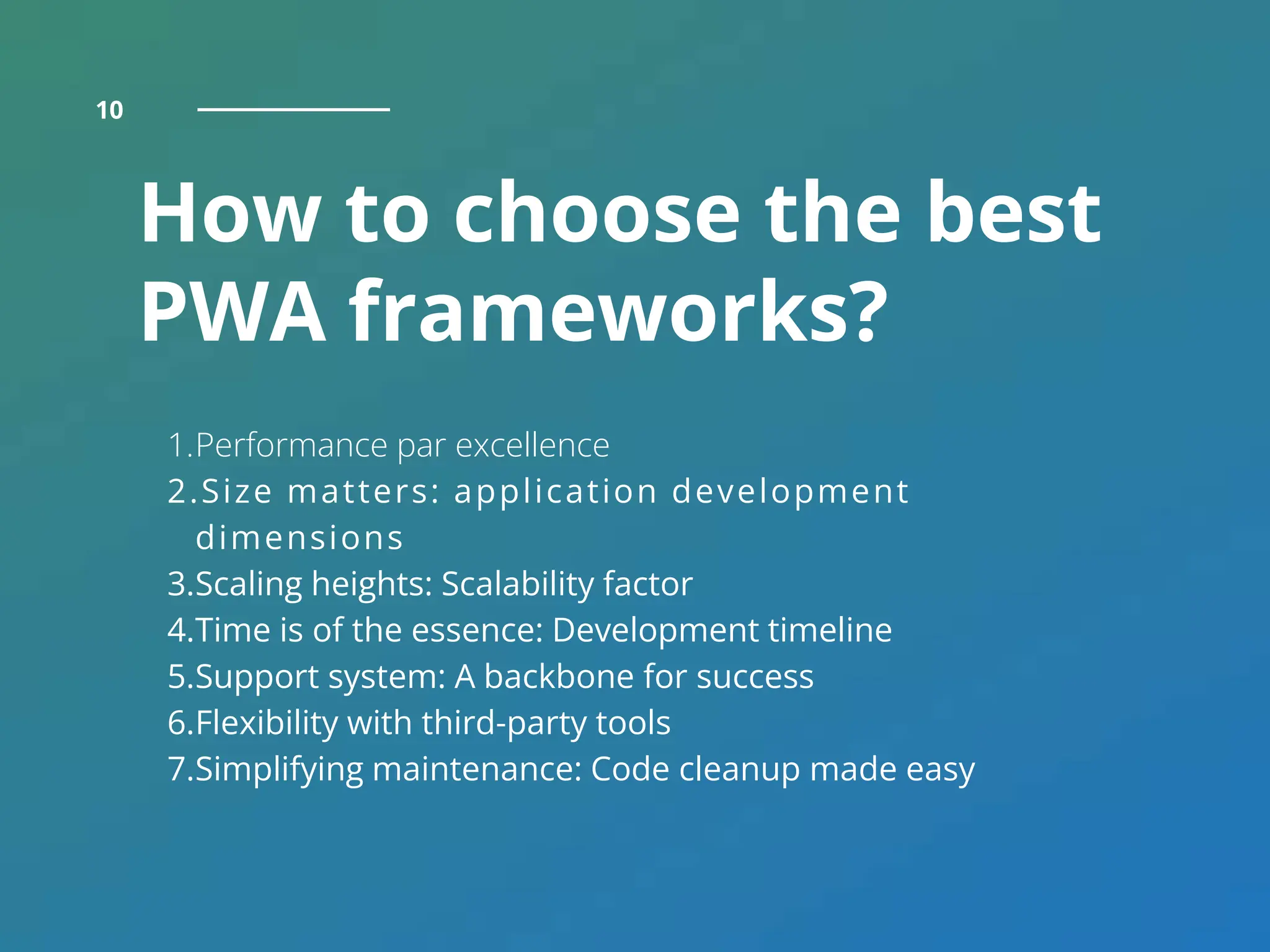 Explore the top Progressive Web App development frameworks | PPT