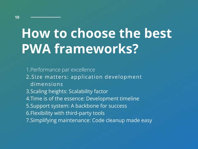 Explore the top Progressive Web App development frameworks | PPT