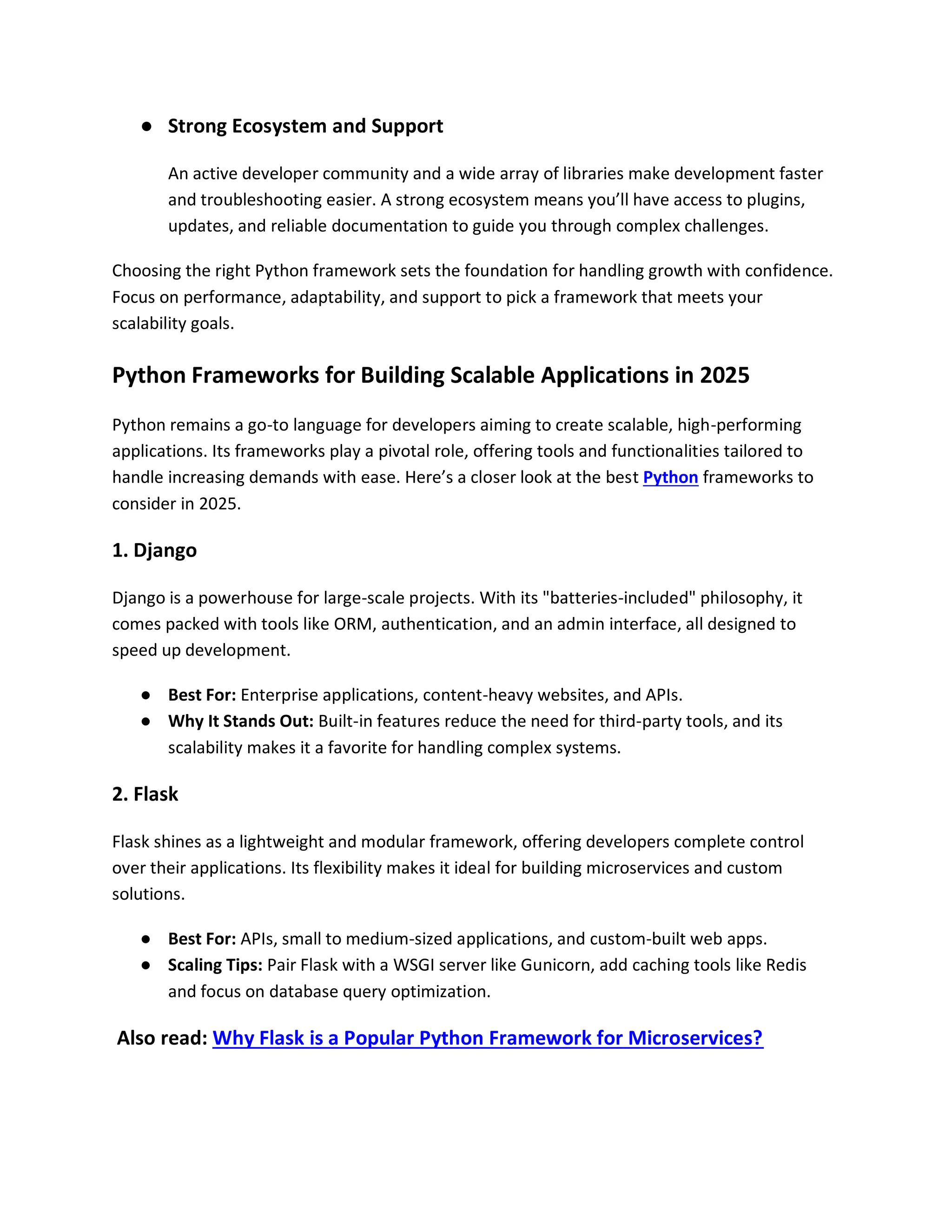 Guide To Python Frameworks For Scalability In 2025 Pdf