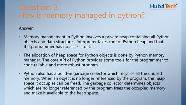 Top python interview question and answer | PPTX
