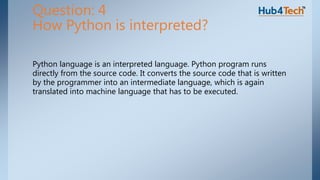 Top python interview question and answer | PPT