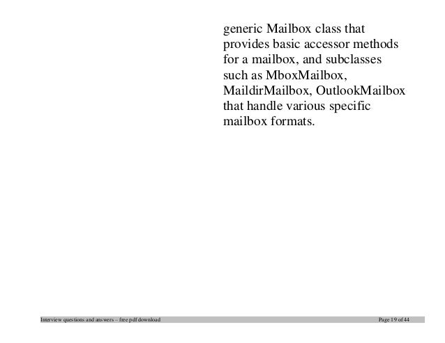 Top 20 Python Interview Questions And Answers Pdf Ebook
