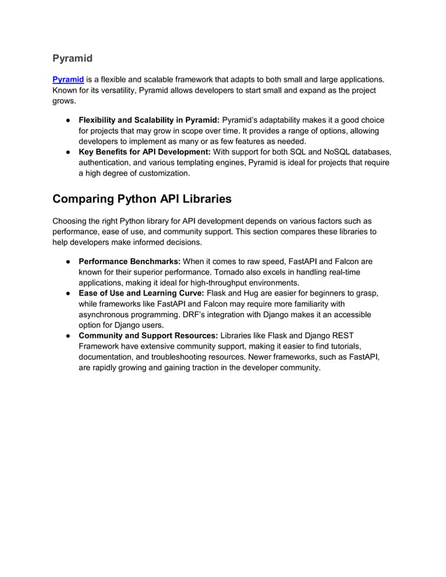 Selecting the Right Python Library for Fast API Solutions | PDF