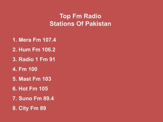 Top Fm Radio Stations Of Pakistan 2022.pptx