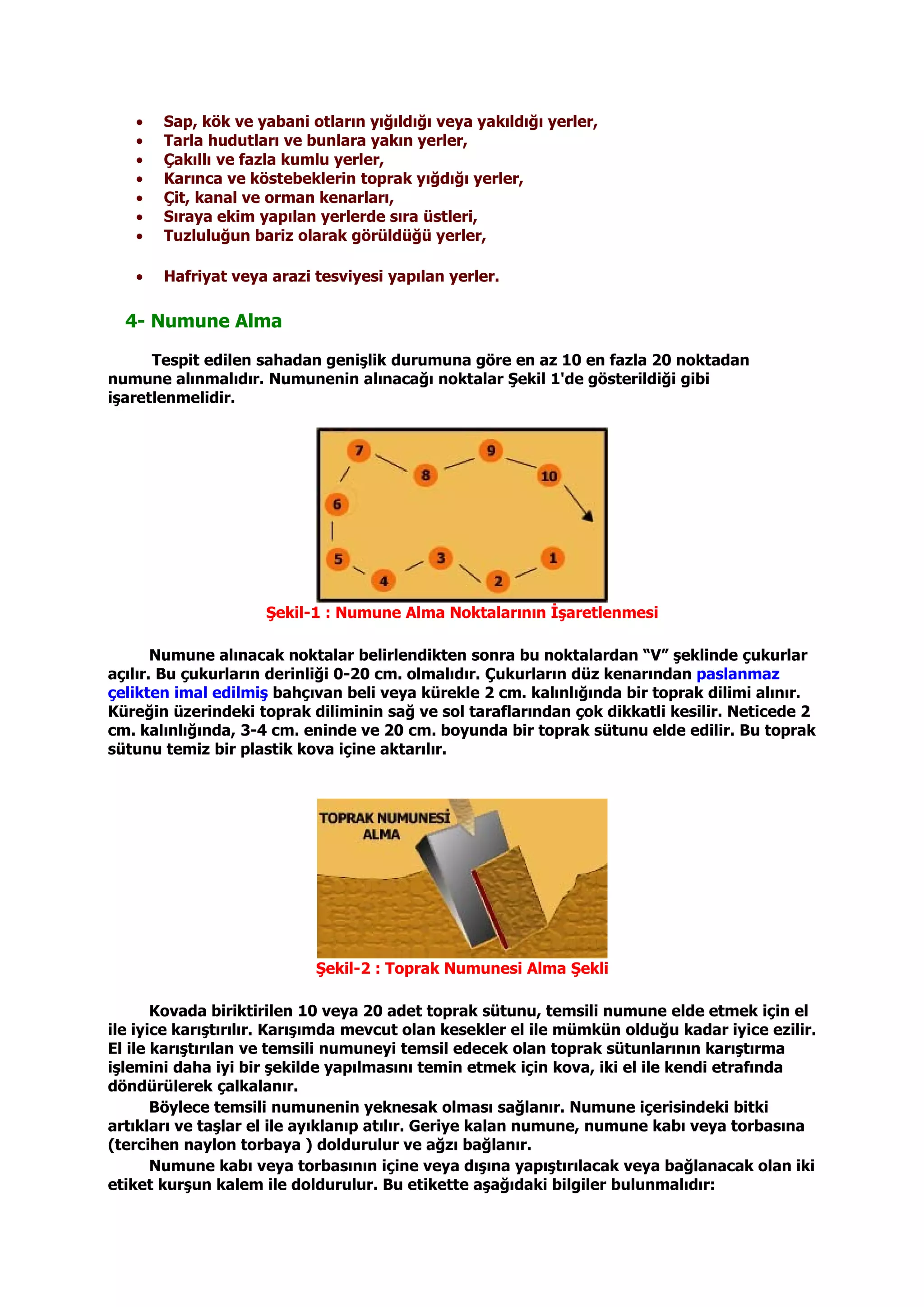 Toprak Numunesi Alma Kurallari | DOC