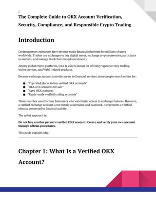 The Truth About Buying Verified OKX Accounts A Simple Guide | DOCX