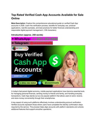 Top Rated Verified Cash App Accounts Available for Sale Online.pdf