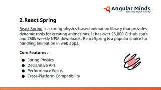 Top React Animation Libraries by Angular Minds | PPT