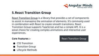 Top React Animation Libraries by Angular Minds | PPT