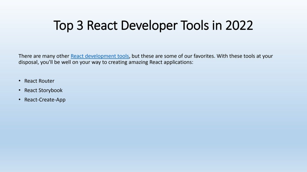 Top ReactJS Developer Tools.pptx