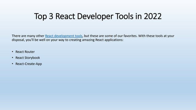 Top ReactJS Developer Tools.pptx