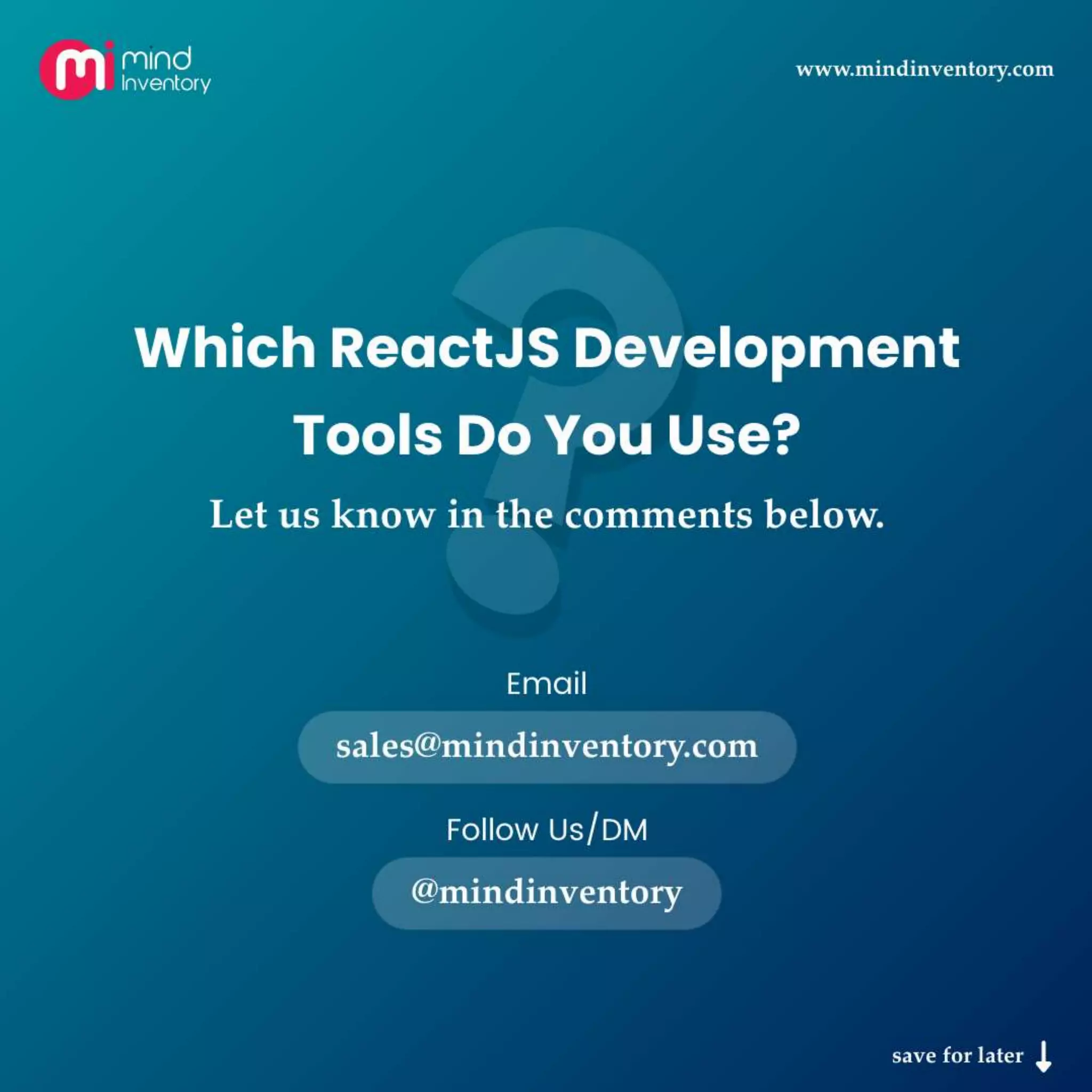 Top ReactJS Development Tools | PPTX