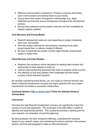 Top ReactJS Web Development Company USA in 2024 | PDF