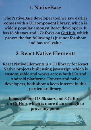Top React Native Developer Tools and Component Libraries (For Easy and Speedy React Native App ...