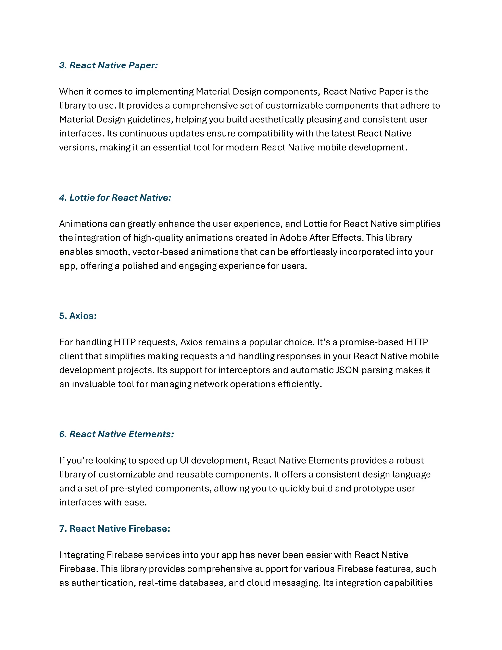 Top React Native Libraries to Enhance Your Mobile Development in 2024.pdf | Free Download