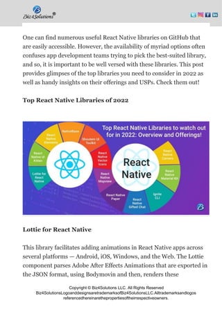 Top react native libraries to watch out for in 2022 overview and ...