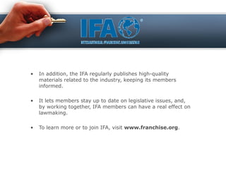 Top reasons to join the international franchise association by greg ...