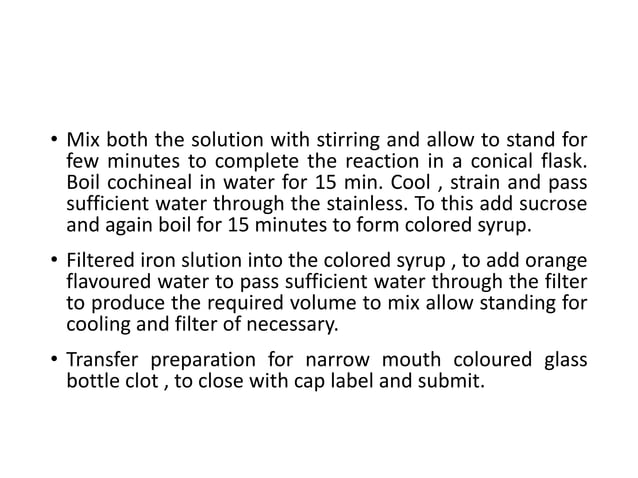To prepare and submit compouns ferrous phosphate syrup WPS Office.pptx ...