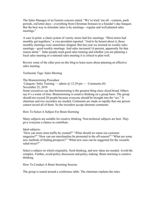 To prepare a sales meeting agenda | PDF