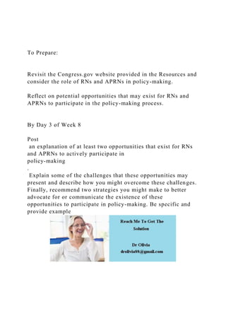 To PrepareRevisit the Congress.gov website provided in th.docx