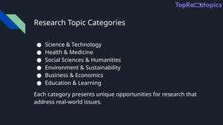 Top Research Topics For Students In 2025 | PPTX