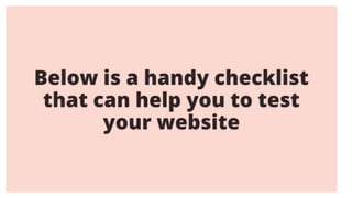 Top Responsive Web Design Testing Checklist | PPT