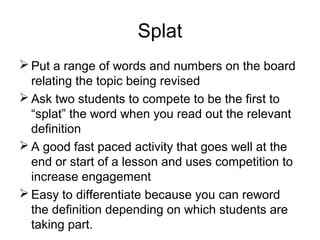 Top revision activities | PPT