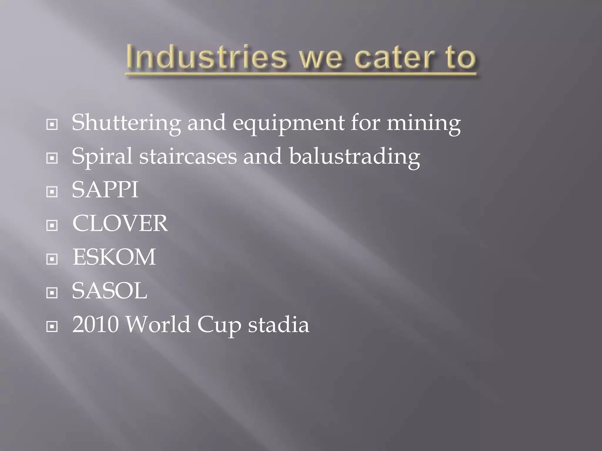 Topring Rollers cc Company Profile | PPT