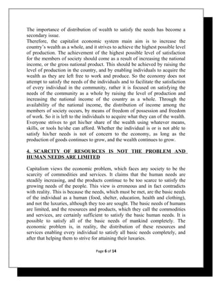 THE CAPITALIST ECONOMIC SYSTEM……………………….4 ISLAMIC ECONOMIC SYSTEM ...