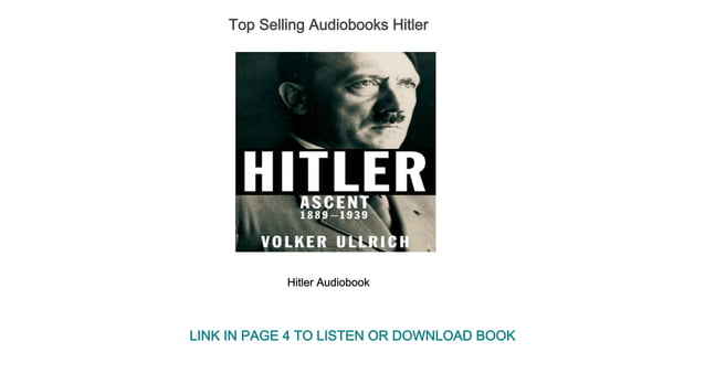 Top Selling Audiobooks Hitler | PDF