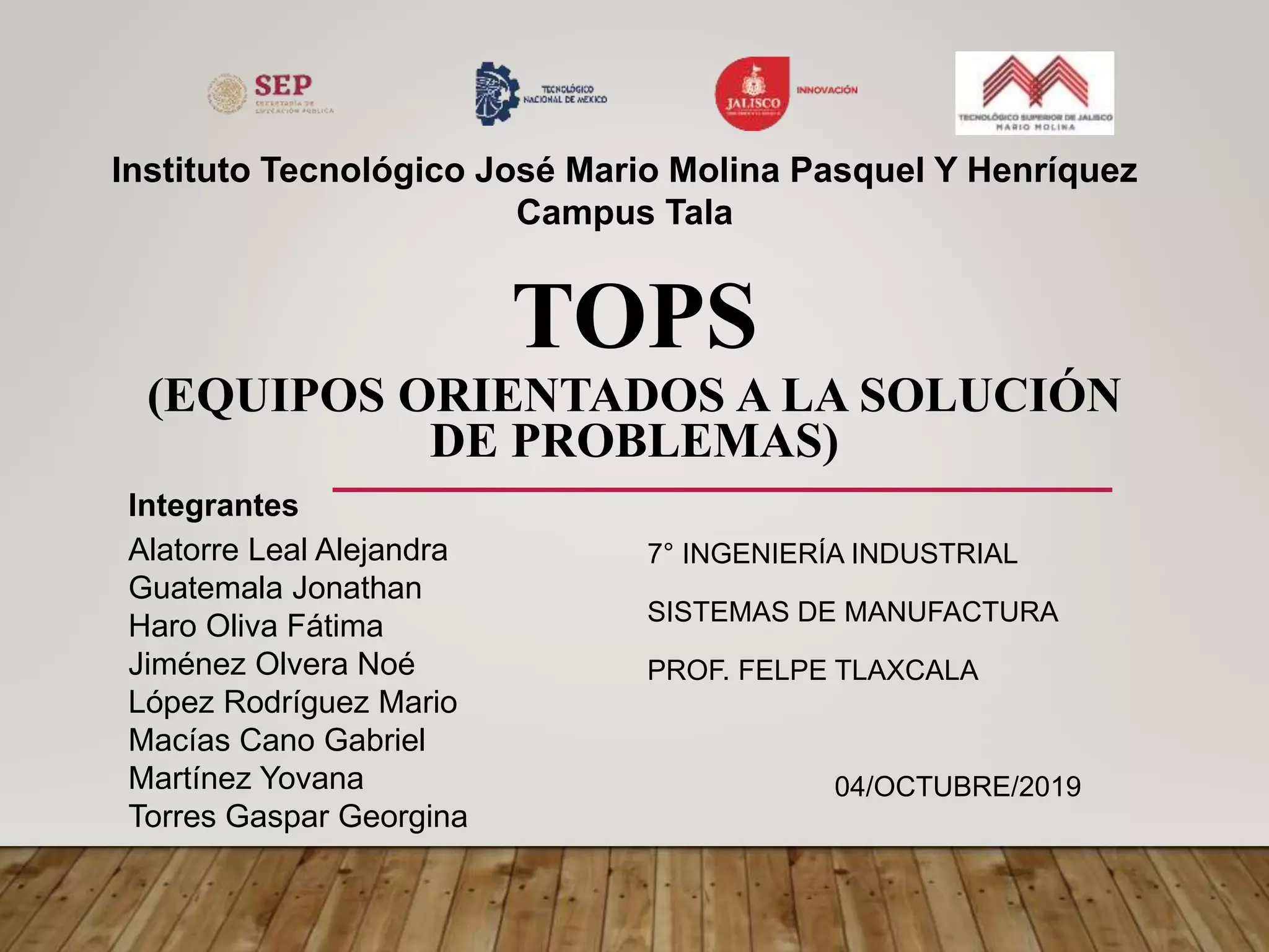 Tops (equipos orientados a la solucion de problemas) | PPTX