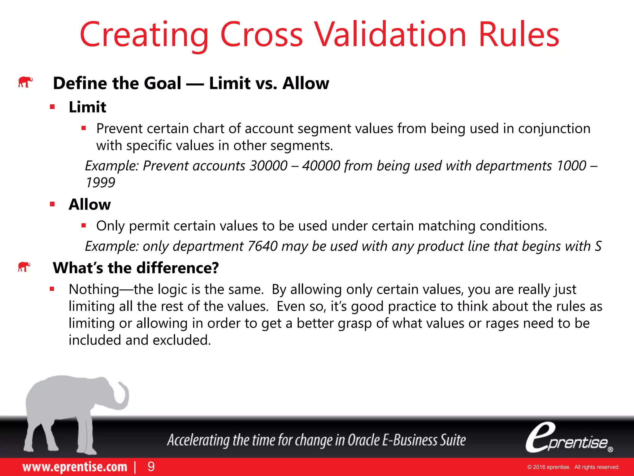 Top Seven Steps for Optimizing Cross-Validation Rules in General Ledger | PDF