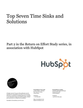 Top 7 time sinks and solutions | PDF