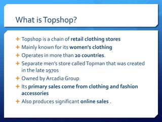 Topshop Presentation | PPTX