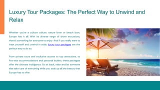 Top Shore Excursions in Europe: Unforgettable Experiences | PPT