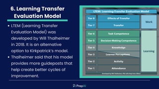 Top Six Learning Evaluation Models - By PrepAI | PDF