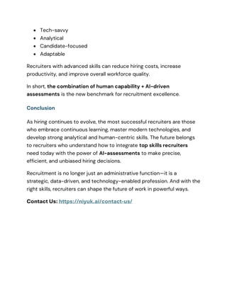 Top Skills Recruiters Need in 2025 How AI-Assessments Are Transforming ...