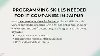 Top Skills to Get Hired by IT Companies in Jaipur for Fresher Roles.pdf