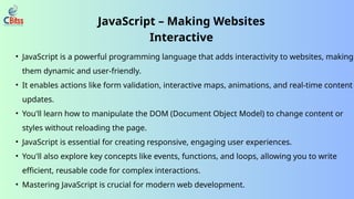 Best Web Development Course in Chandigarh | Learn Full Stack with CBITSS | PPT