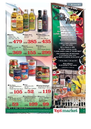 โบรชัวร์โปรโมชั่น Tops market 1 14 มิย.54