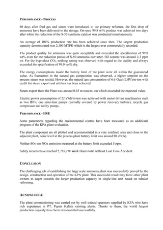 haldor topsoe ammonia plant startup document | PDF