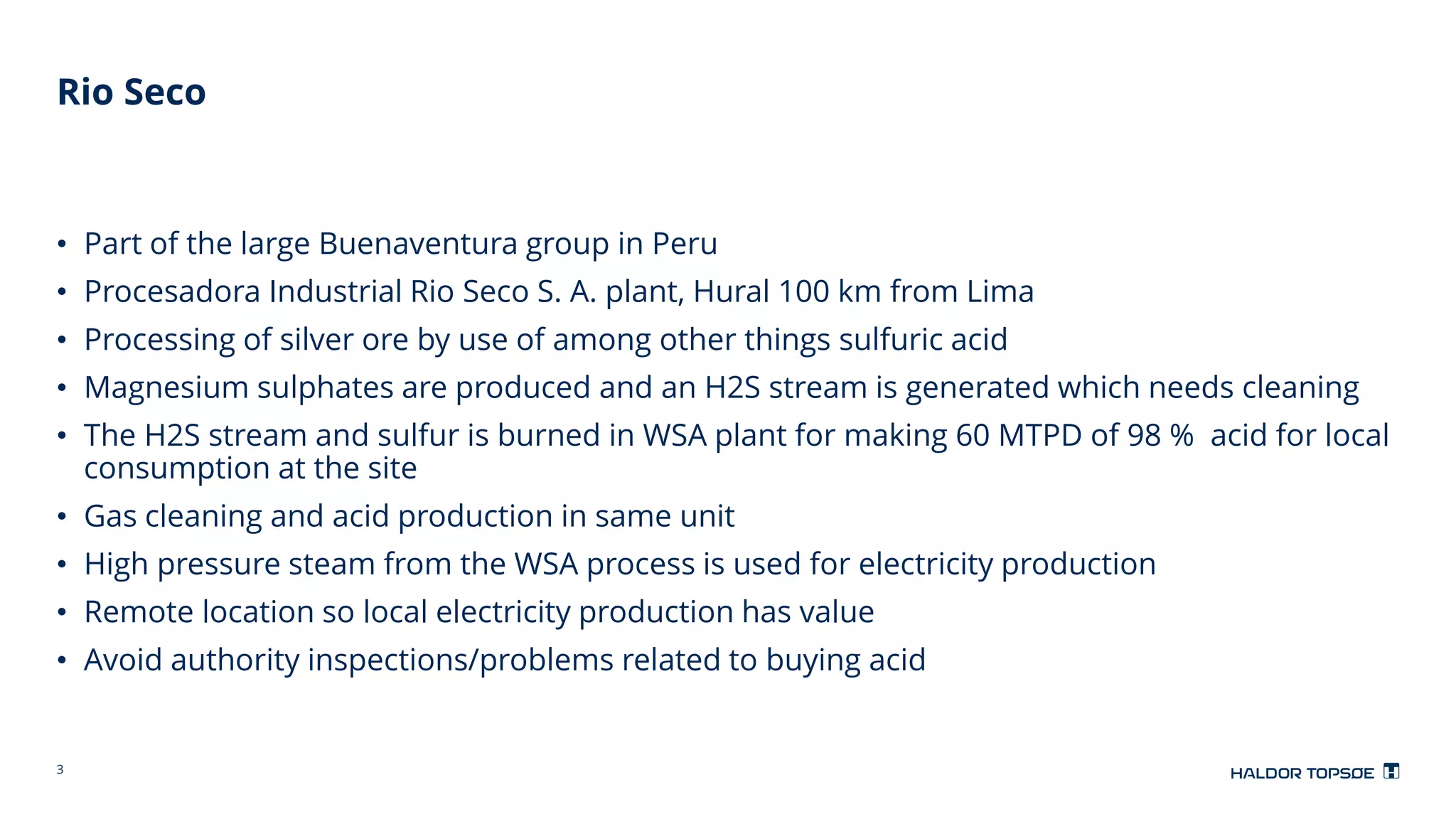 Topsoe wsa technology for small compact sulfuric acid production units ...