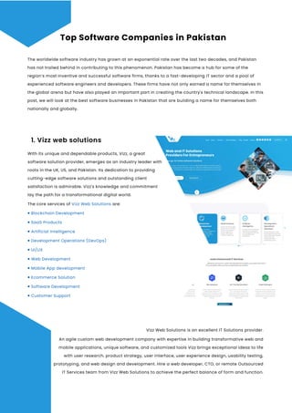 Top Software companies in Pakistan | PDF