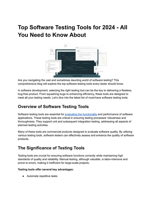 Top Software Testing Tools for 2024 - All You Need to Know About.pdf