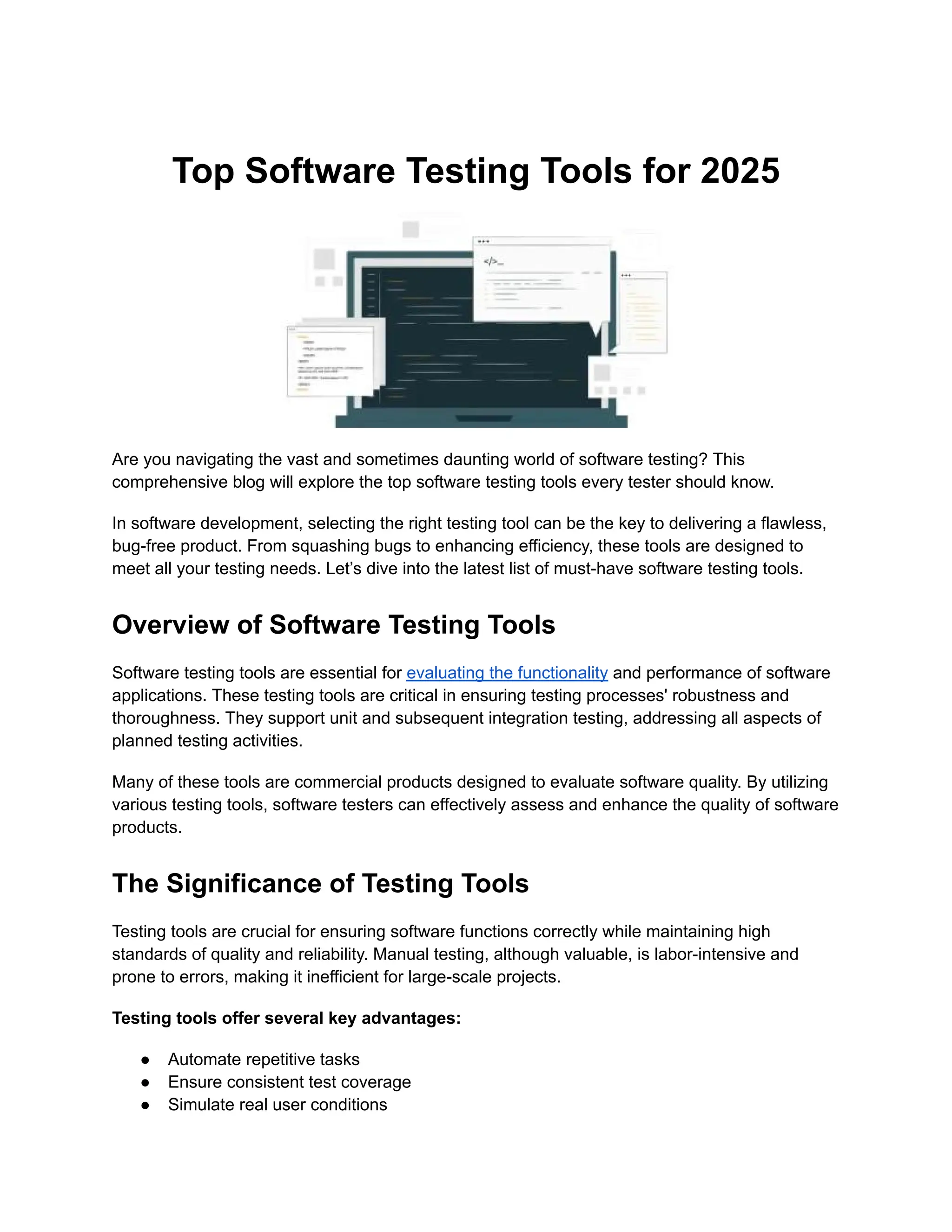 Top Software Testing Tools for 2025 - All You Need to Know About | PDF