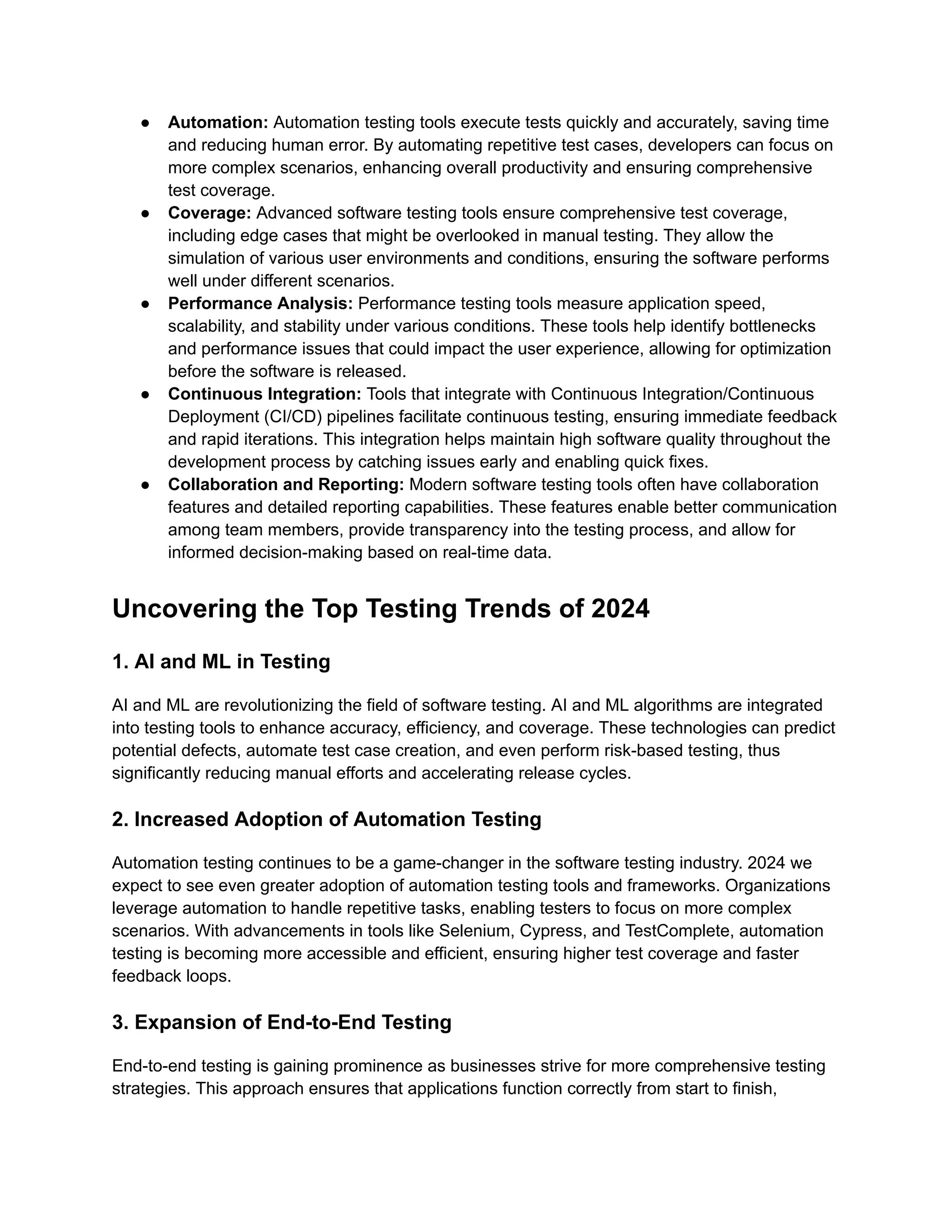 Top Software Testing Trends For 2024 Pdf