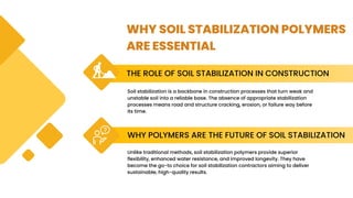Top Soil Stabilization Polymers: Revolutionizing Modern Construction | PPT