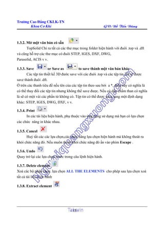Topsolid design (tieng viet) | PDF