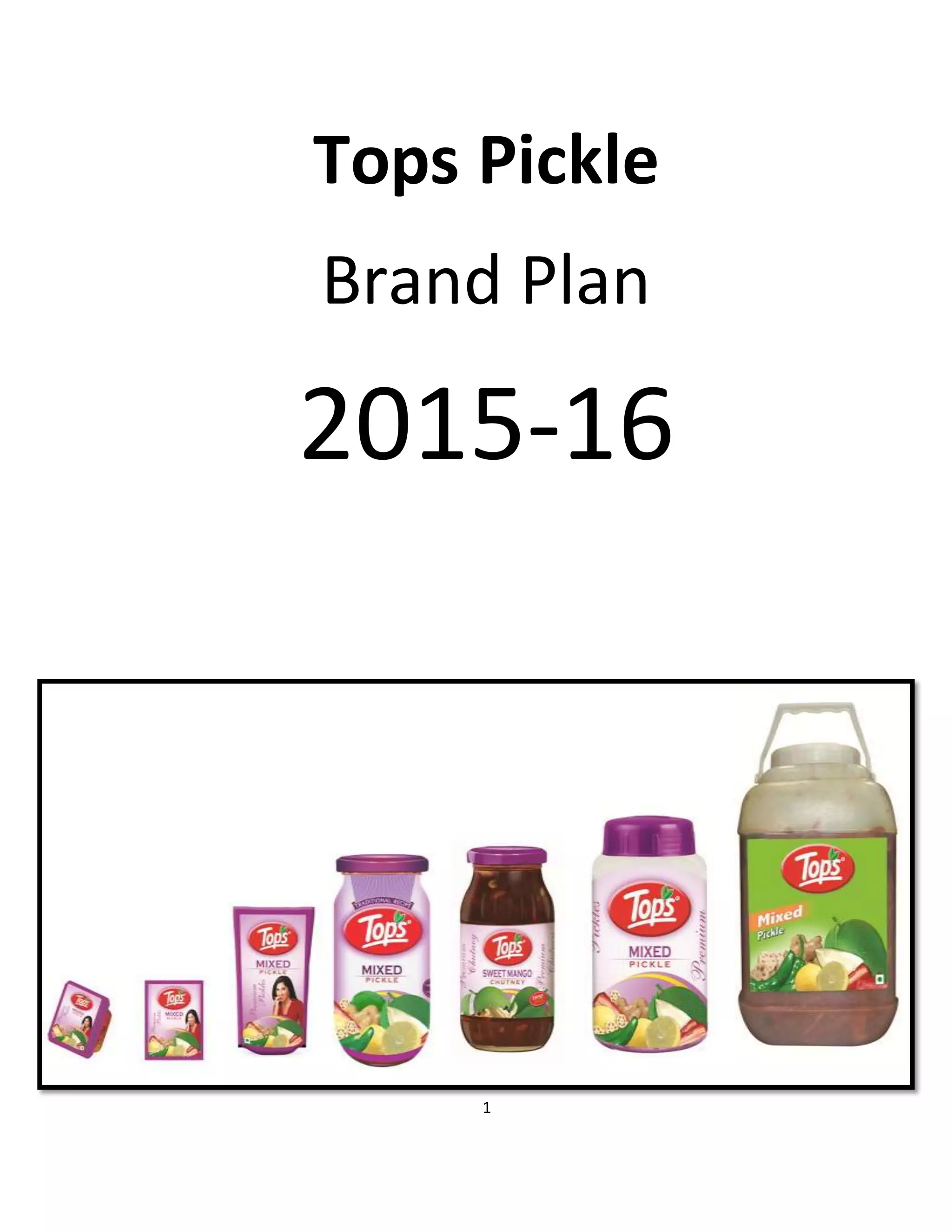 Tops pickle brand plan | DOCX