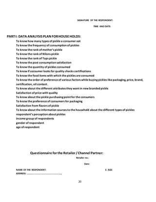 Tops pickle brand plan | DOCX